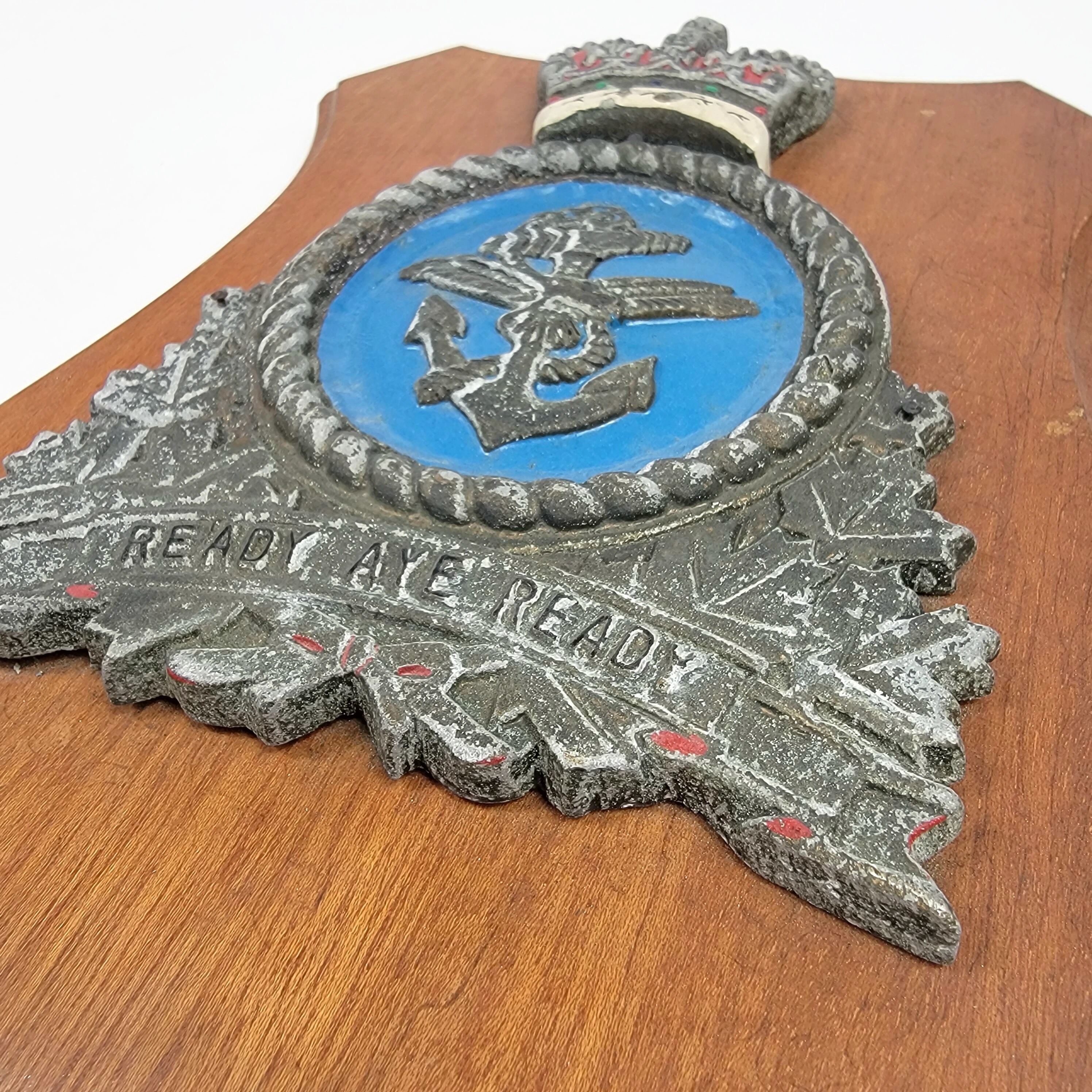 Royal Canadian Navy Ready Aye Ready Plaque Wooden Metal - Etsy