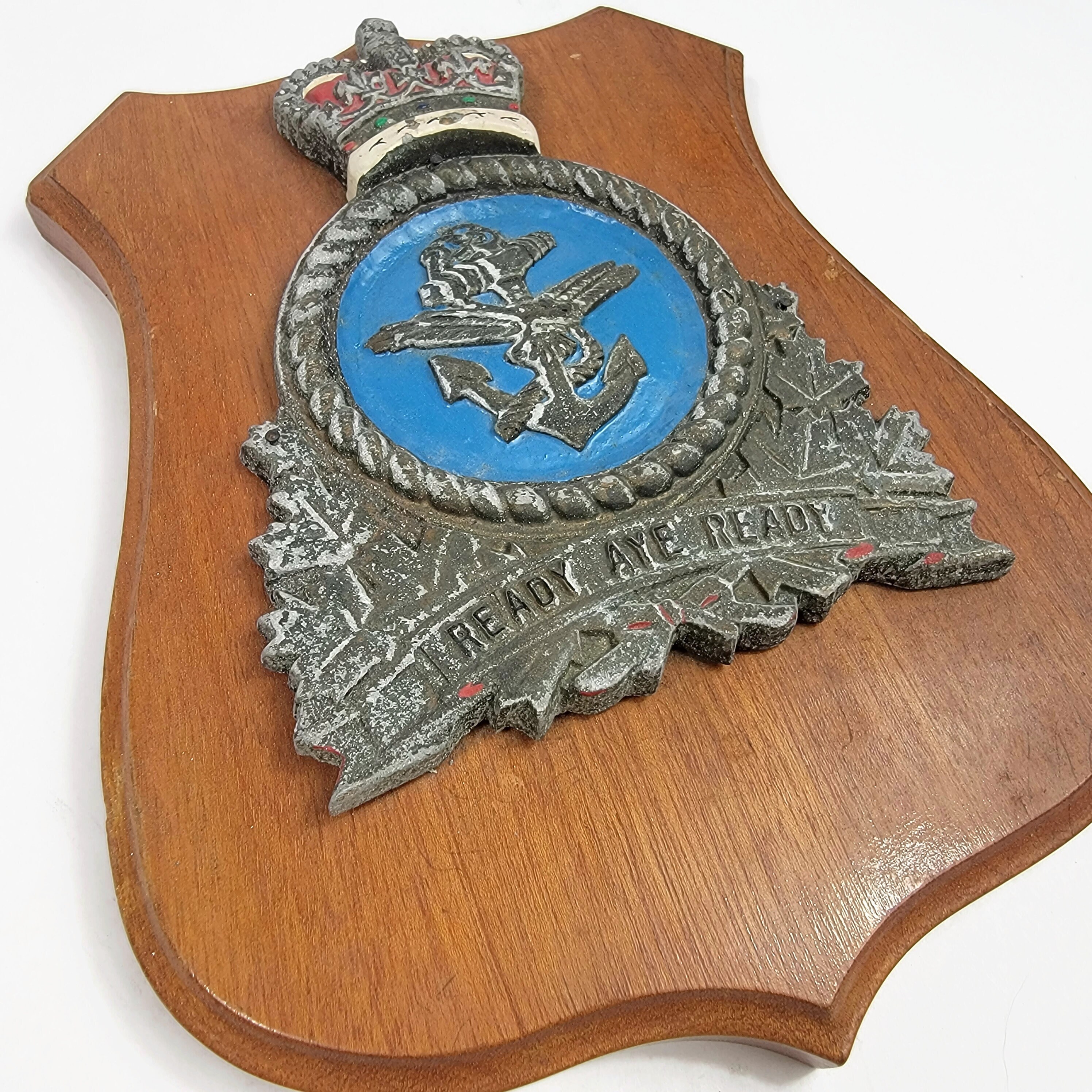Royal Canadian Navy Ready Aye Ready Plaque Wooden Metal - Etsy