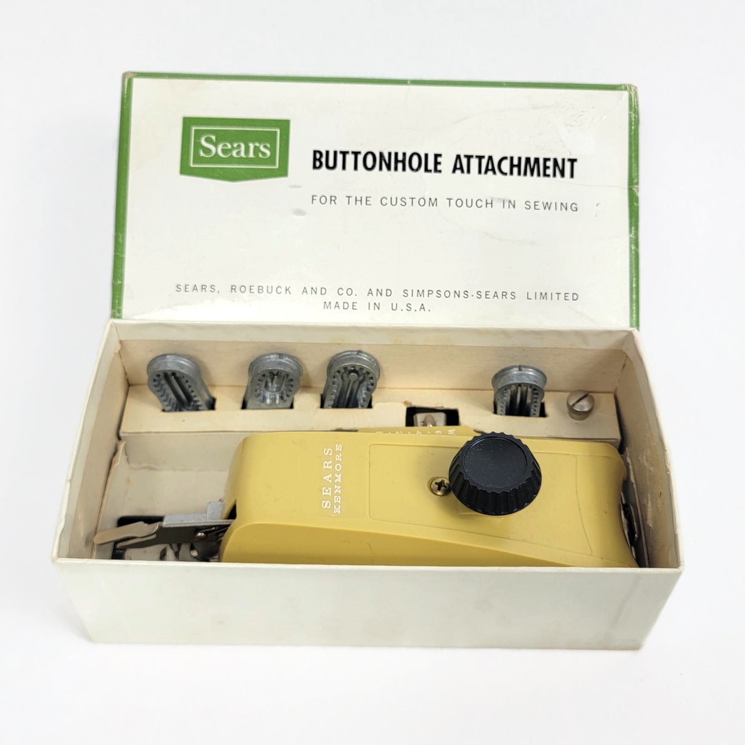 Sears Kenmore Buttonhole Attachment #6773 Original Box Vintage 1956 ...