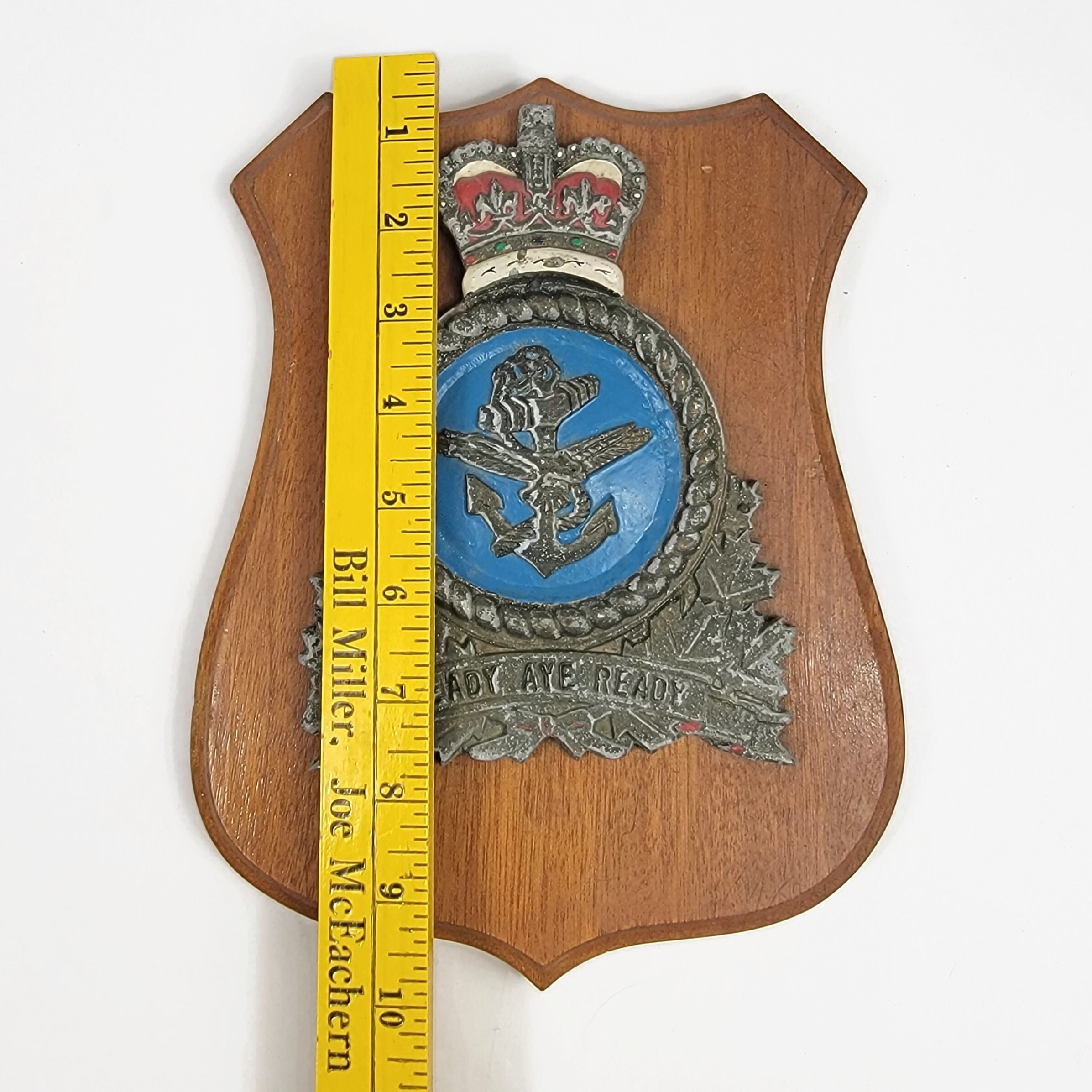 Royal Canadian Navy Ready Aye Ready Plaque Wooden Metal - Etsy