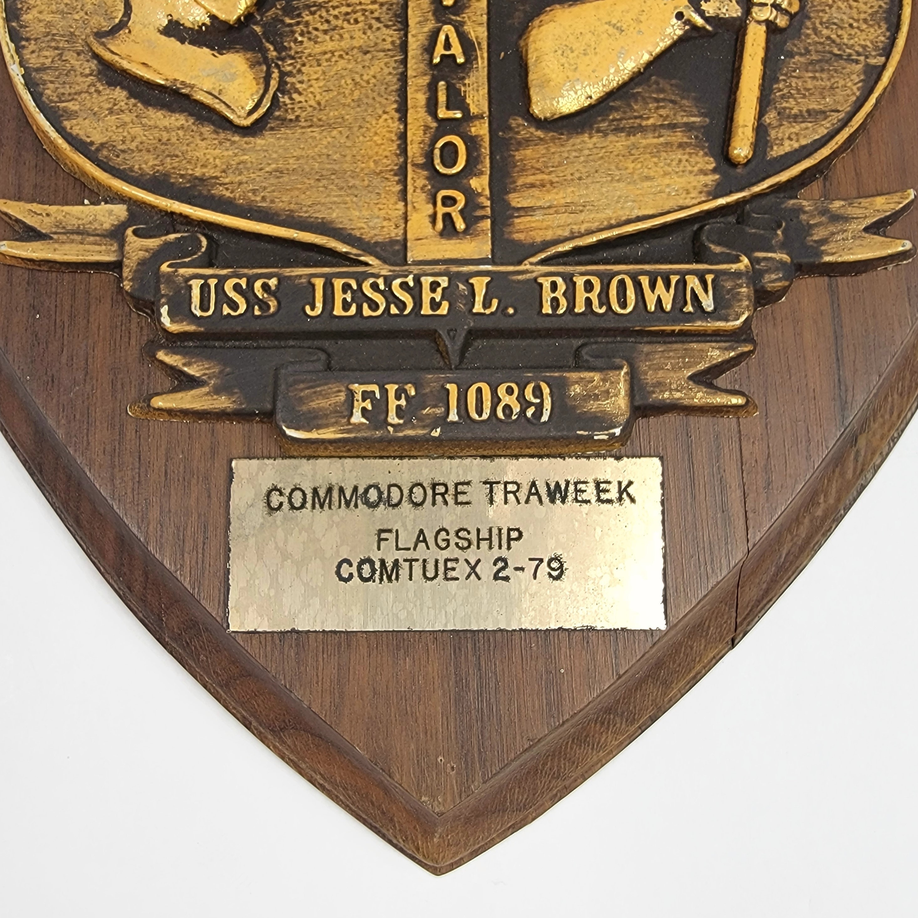 USS Jesse L. Brown FF-1089 Wooden Plaque 1970S Commodore - Etsy