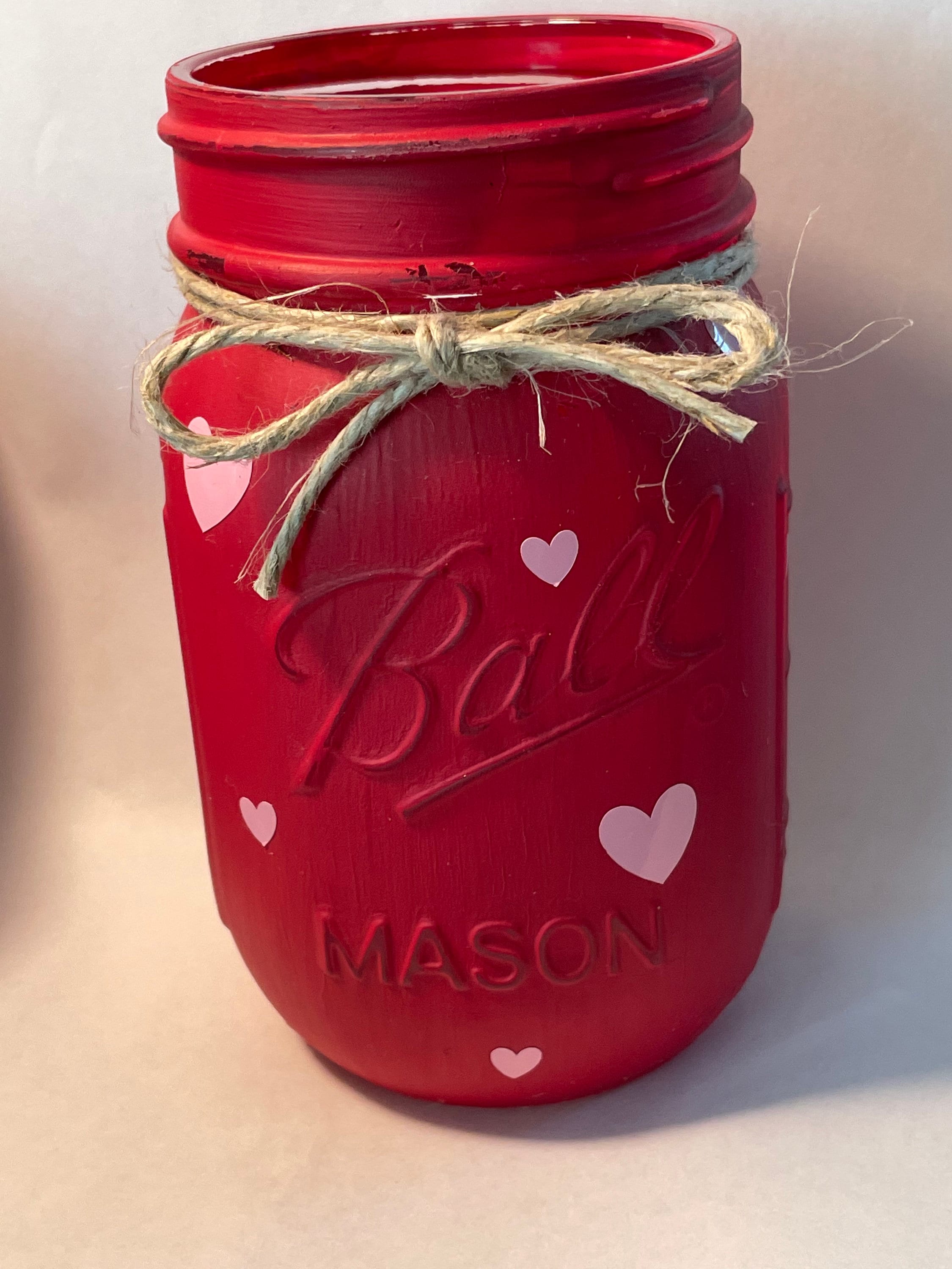 Heart Mason Jars, Valentine’s Day Decor, Valentine Decoration, - Etsy