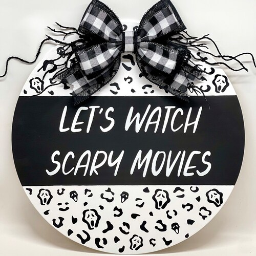 Scream Ghostface Horror Decor Door Wreath Halloween - Etsy