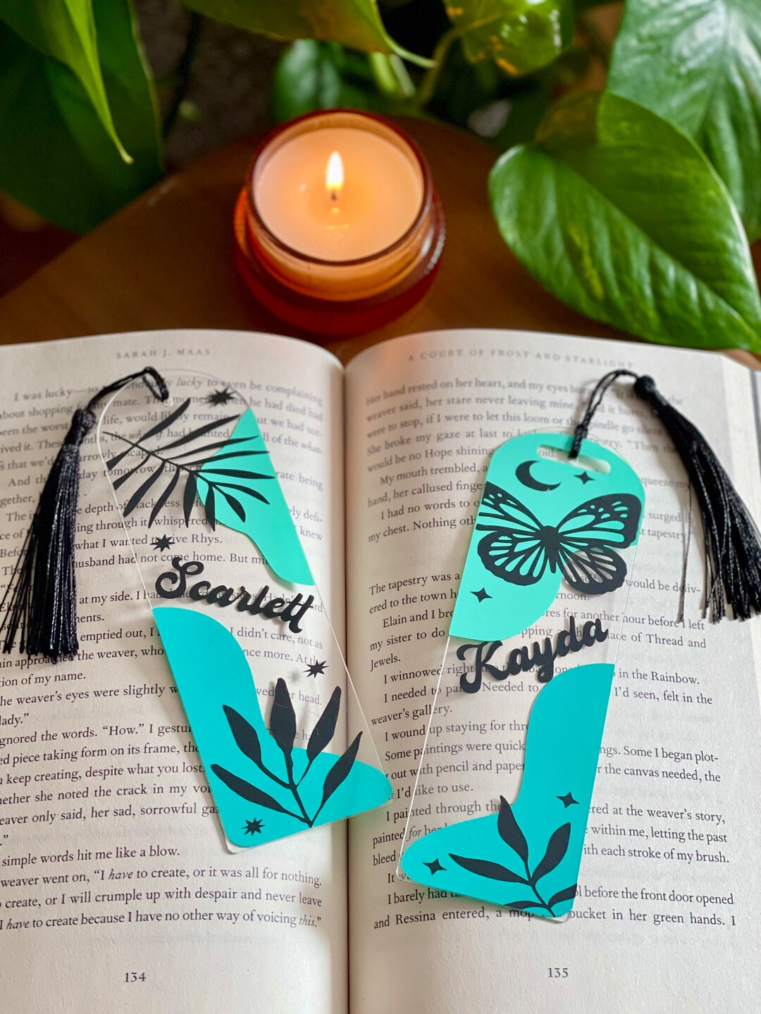 Acrylic Bookmark Plastic Bookmark Butterfly Bookmark Aesthetic Bookmark ...