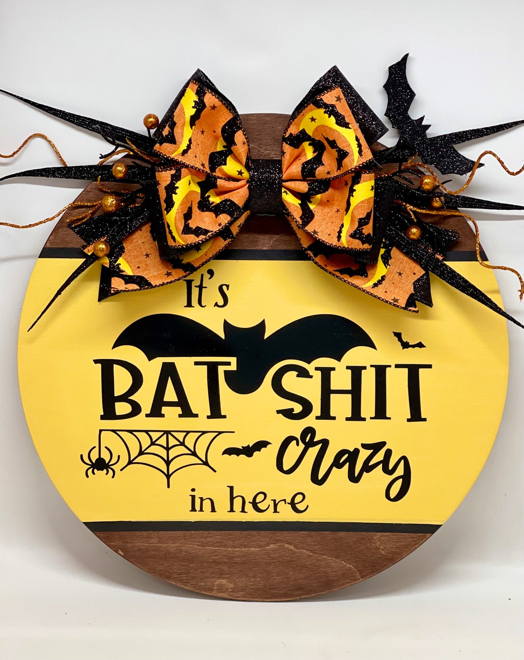 16 Bat Door Hanger Halloween Door Hanger Halloween Decor Bat Decor - Etsy