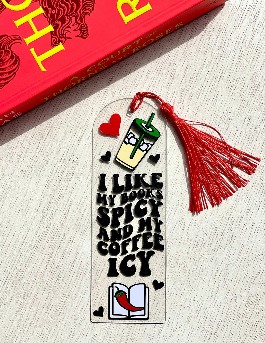 Acrylic Bookmark | Spicy Books | Book Lover | Book Lover Gifts - Etsy