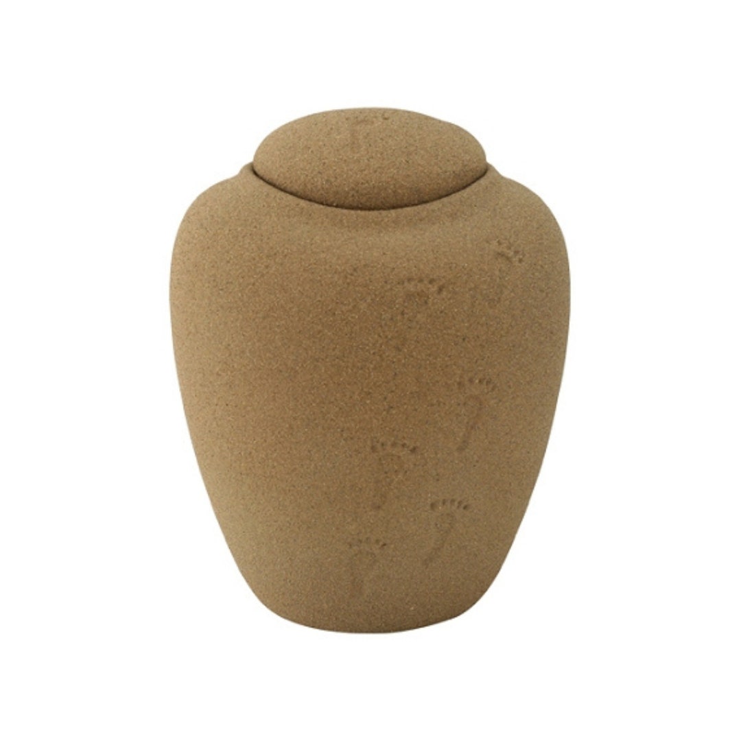 Oceane Sand Footprints Biodegradable Urn for Ashes, Earth Friendly Urn ...