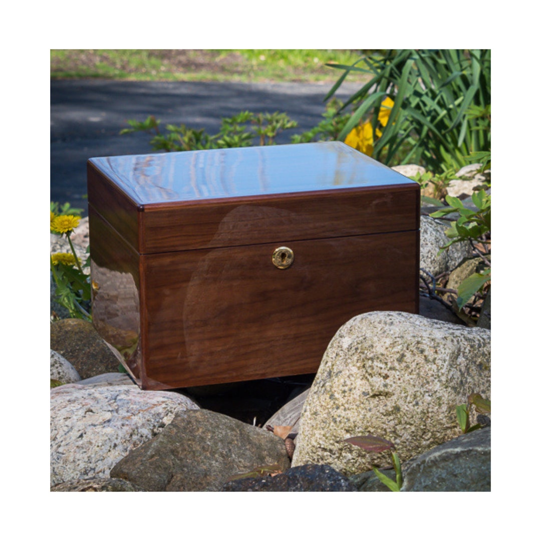 Devotion Walnut Memorial Chest Cremation Urn by Howard Miller, Wood ...