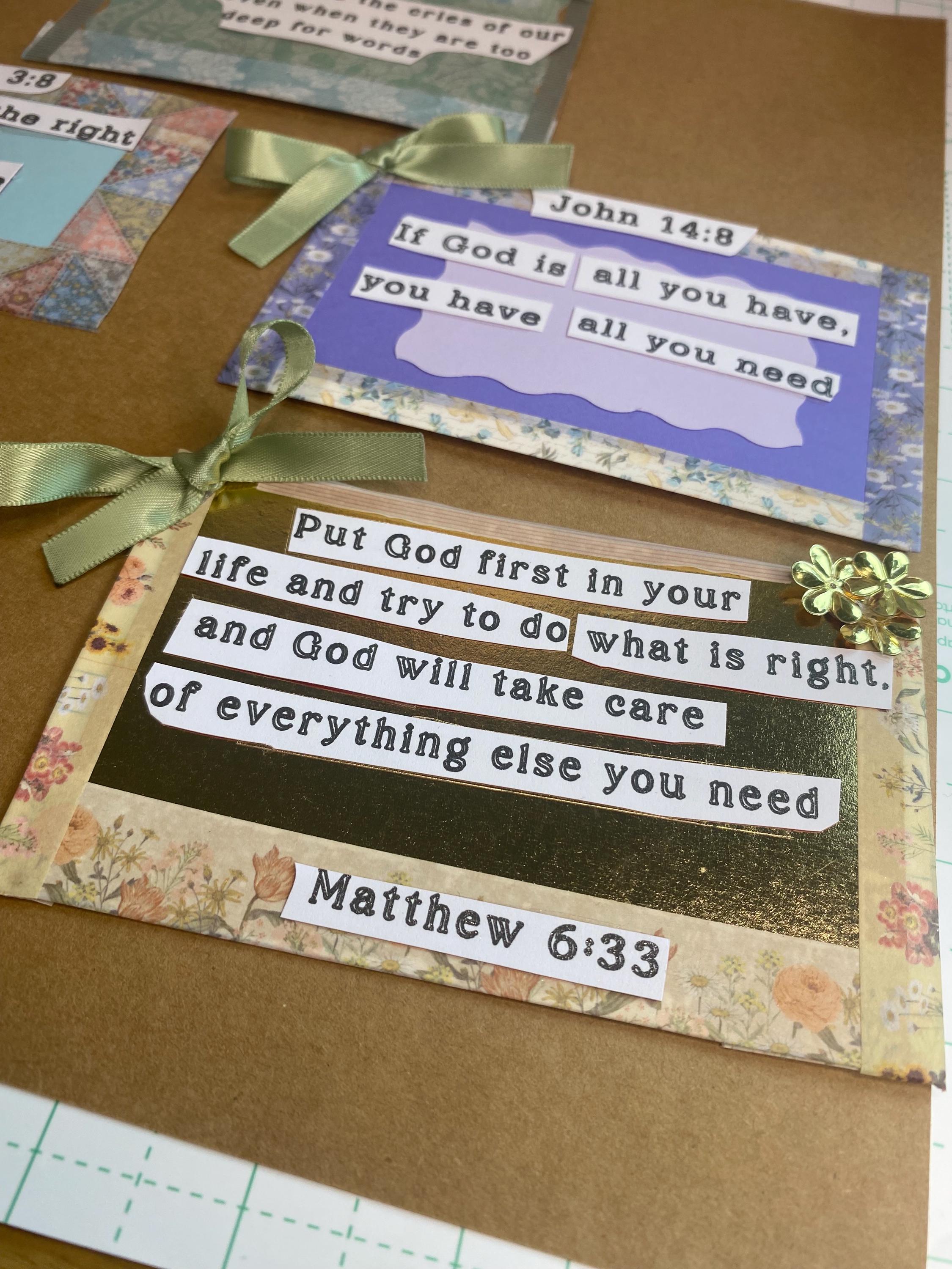 Handmade Bible Verse Cards: Christian Scripture, Catholic Prayer - Etsy