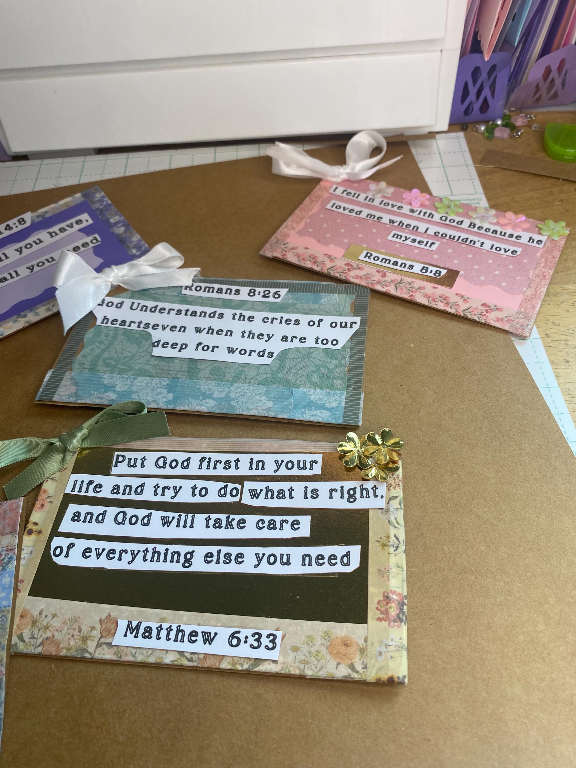 Handmade Bible Verse Cards: Christian Scripture, Catholic Prayer - Etsy