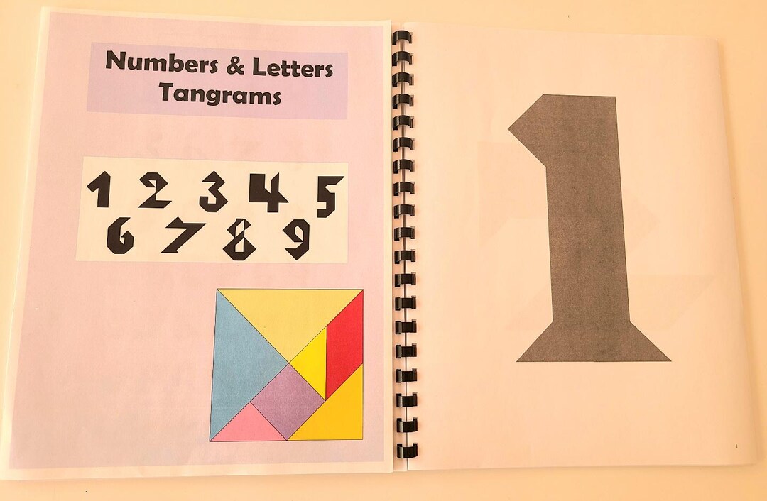 Numbers & Letters Tangrams - Etsy