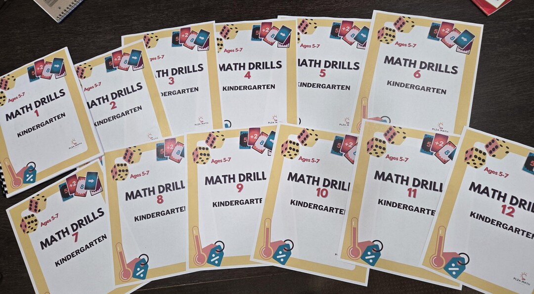 MATH DRILLS 12 Workbooks (packages) - Etsy