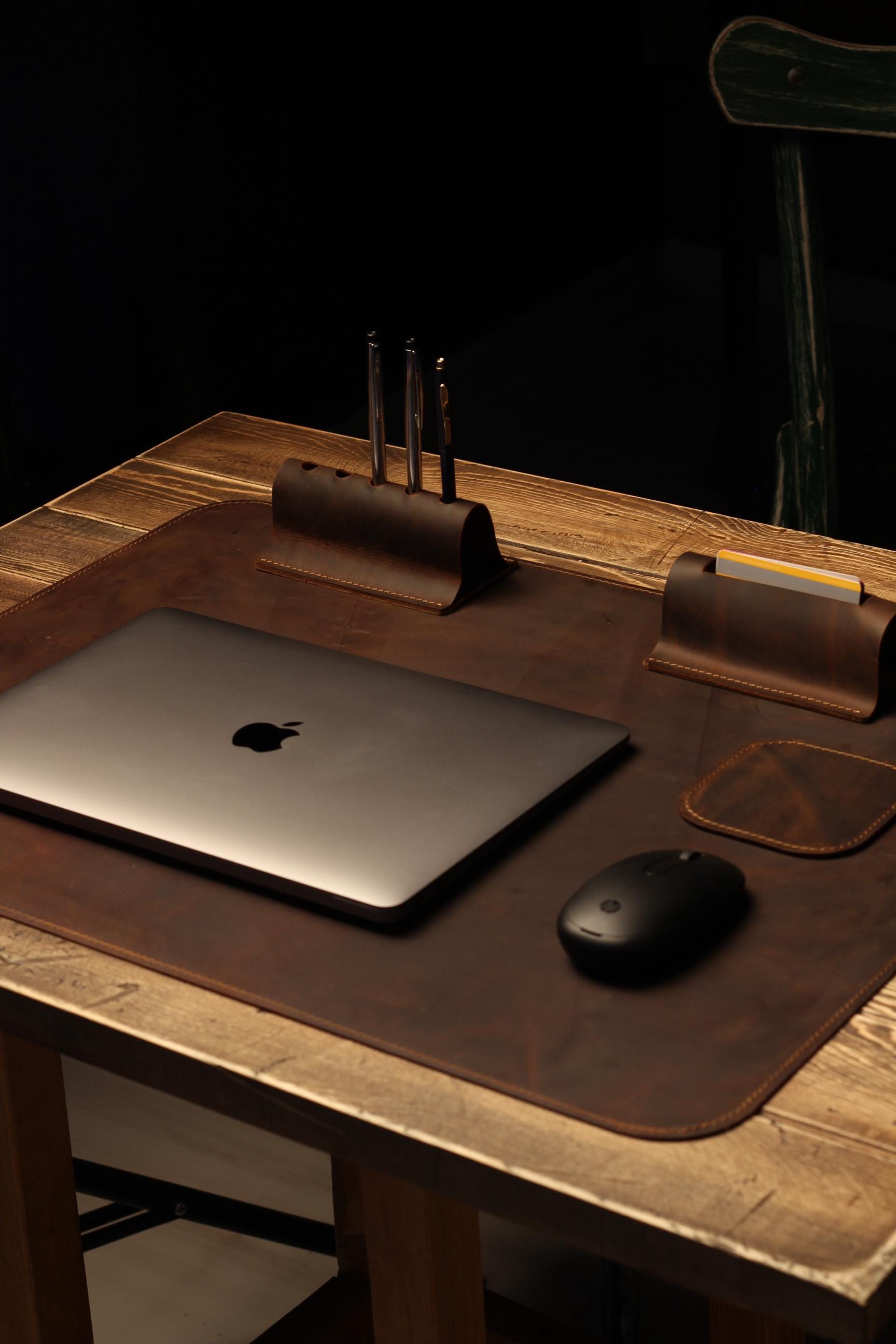 Leather Desk Mat, Personalized Premium Leather, Anti-slide Backing Desk ...