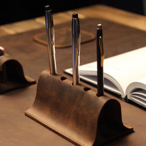 Leather Desk Set, Large Mouse Pad, Office Desk Mat, Desk Pen Holder ...