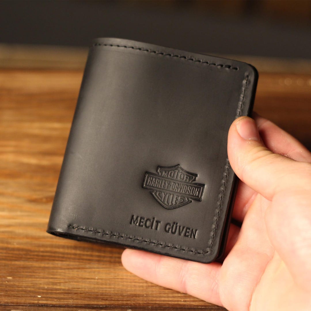 Harley Davidson Wallet, Harley Gift, Personalized Wallet, Leather Men ...