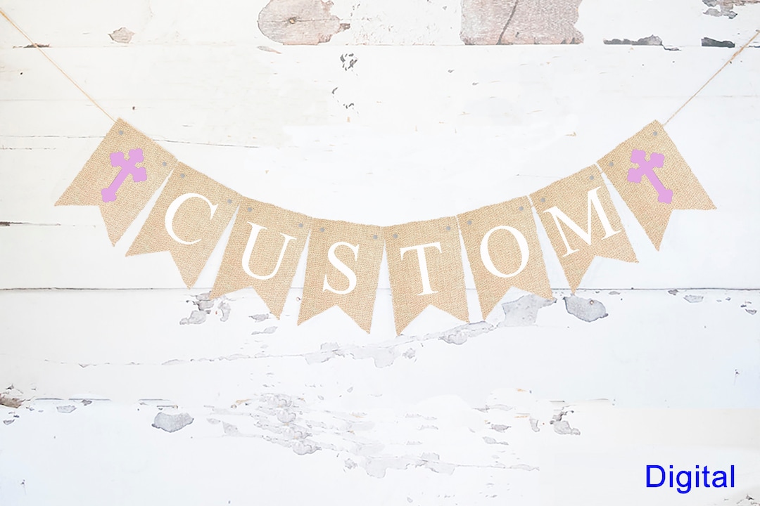 Kreuz Banner, Taufe Banner, Konfirmation Banner, Taufbanner ...