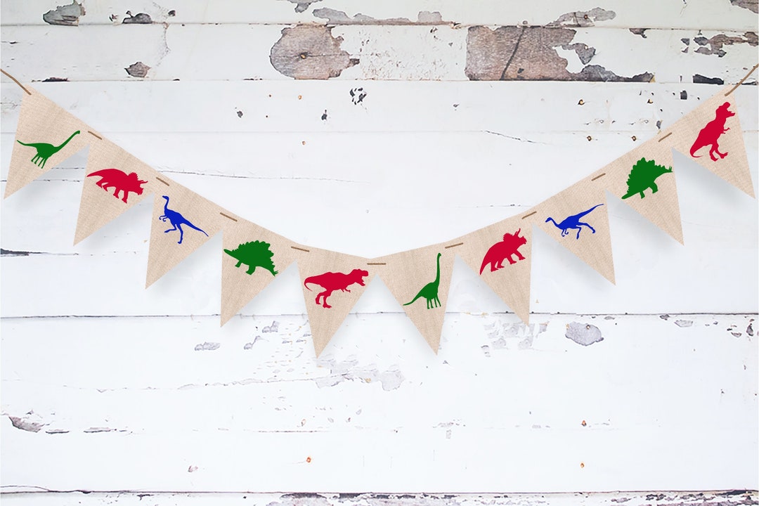 Cardstock Dinosaur Banner, Dinosaur Party Banner, Dinosaur Party ...