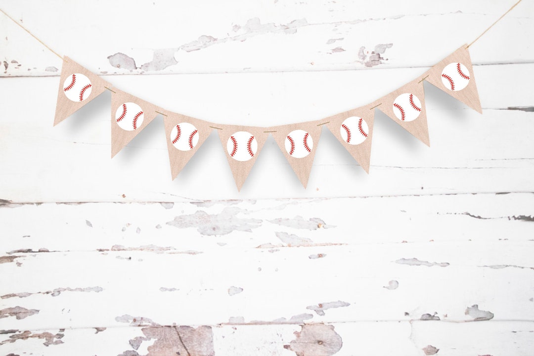 Baseball Banner, Baseball Banner, Baseball Decor, Baseball Party Sign ...