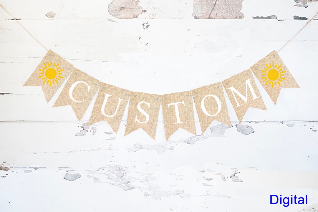 Summer Birthday Banner, Summer Party Decor, Personalized Summer Banner ...