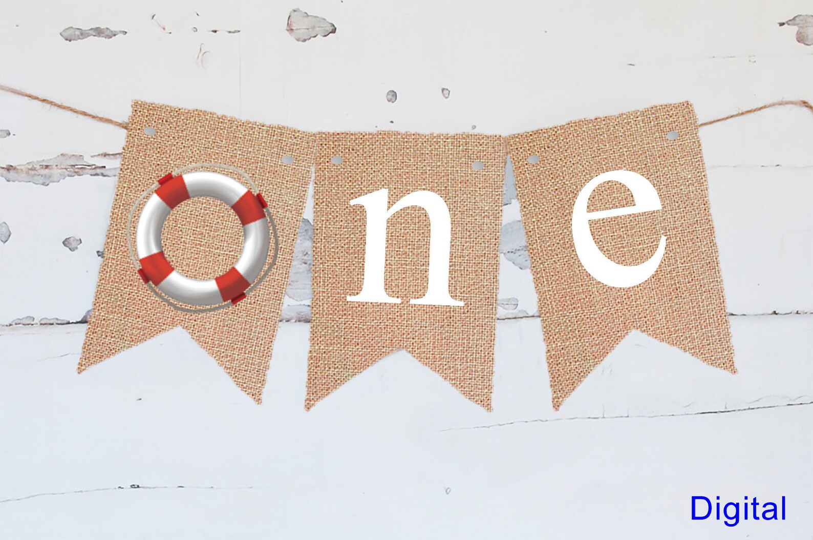 Nautical First Birthday Banner, Nautical Highchair Banner, Nautical ...