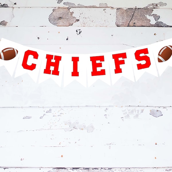 Chiefs Printable Banner - Etsy
