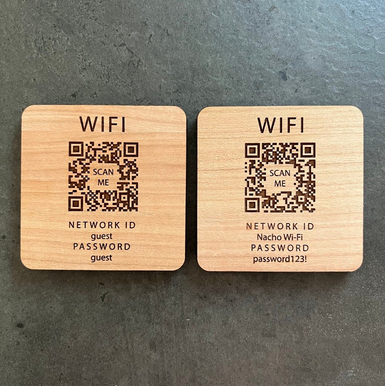 Wifi Password Sign With QR Code - Scannable Guest Wifi Magnet ...
