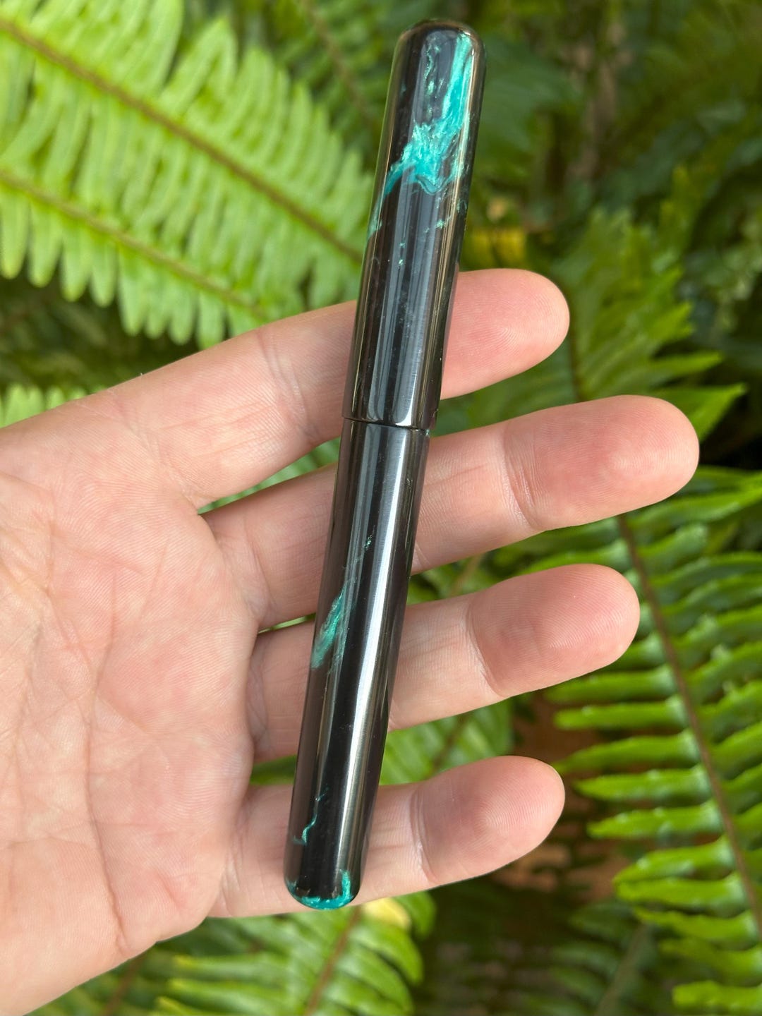 Turquoise Streaks Bespoke Fountain Pen | Kitless Fountain Pen ...