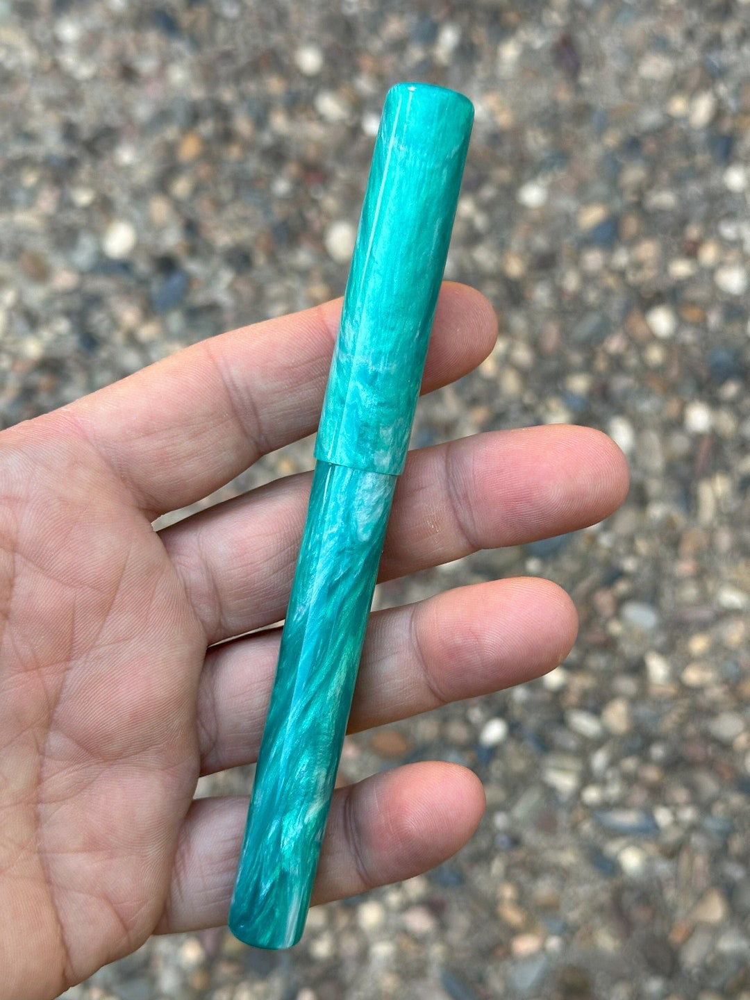 Turquoise Bespoke Fountain Pen Kitless Fountain Pen Handmade Bock 6 ...