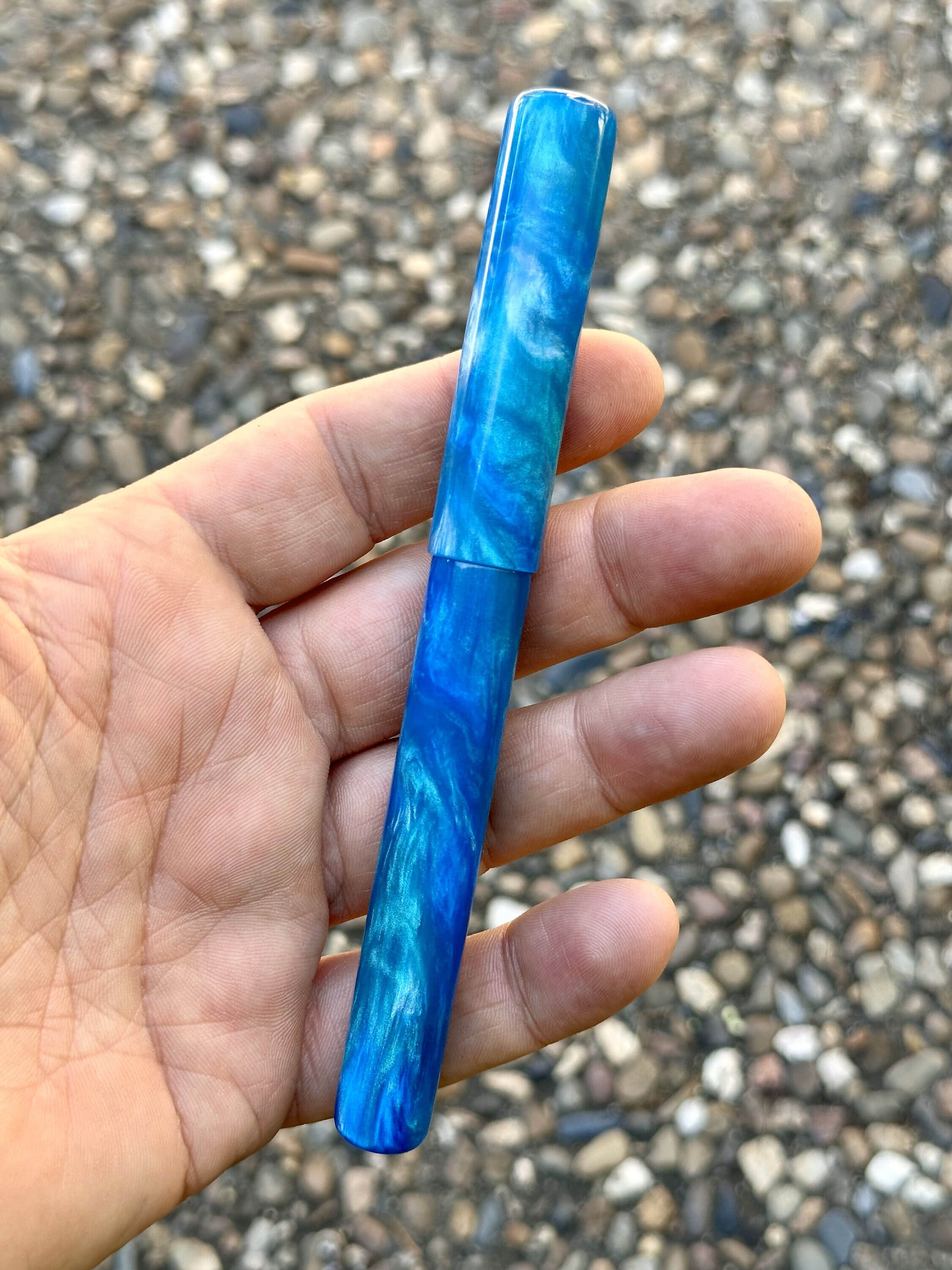 Glacial Water Bespoke Fountain Pen Kitless Fountain Pen Handmade Bock 6 ...