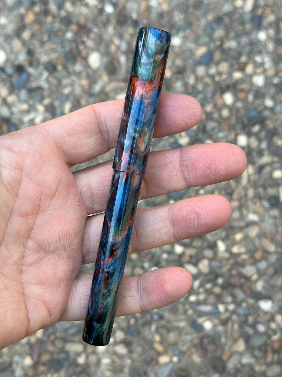 Blue Marbles Bespoke Fountain Pen Kitless Fountain Pen Handmade Bock 6 ...