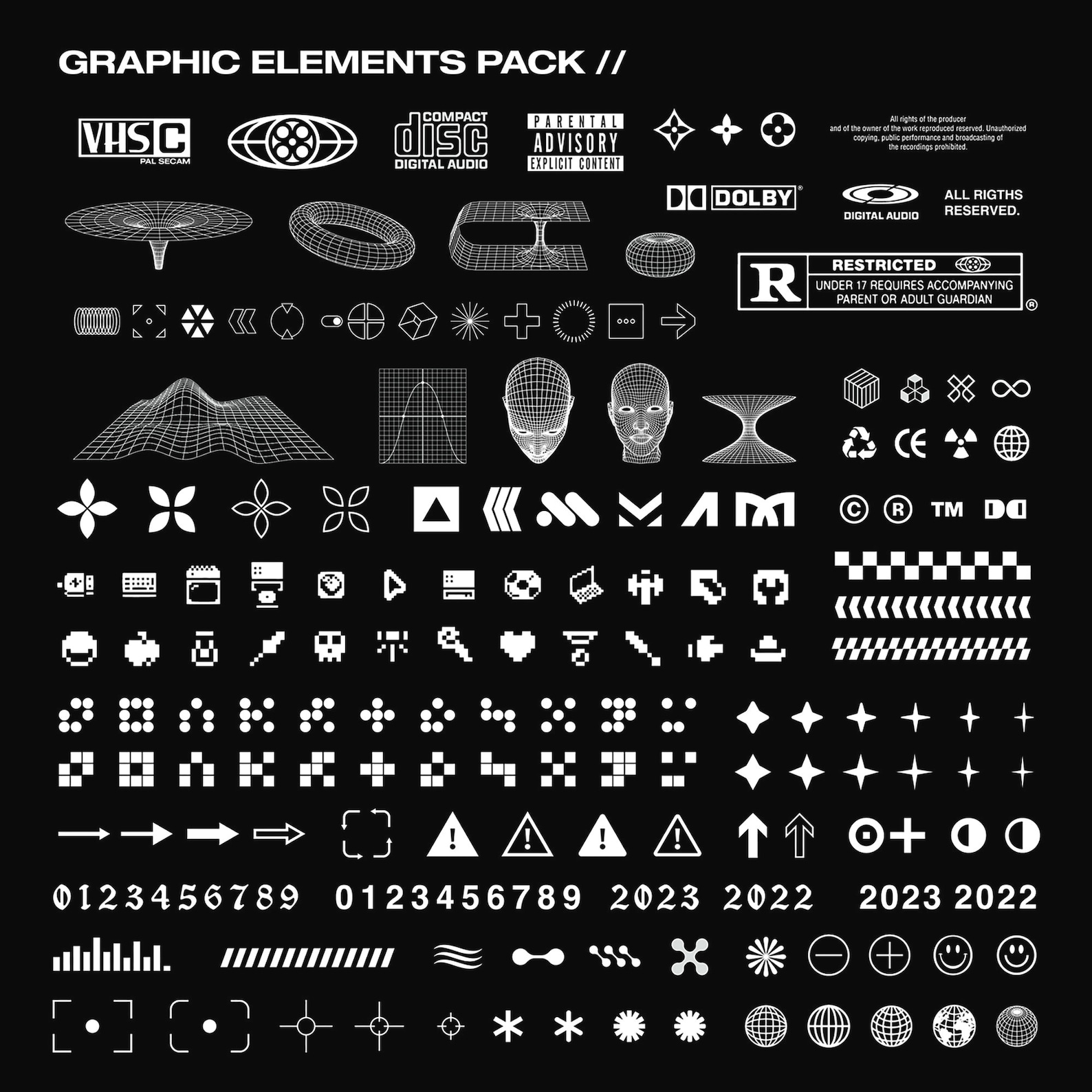Graphic Elements (vector Pack) - Etsy