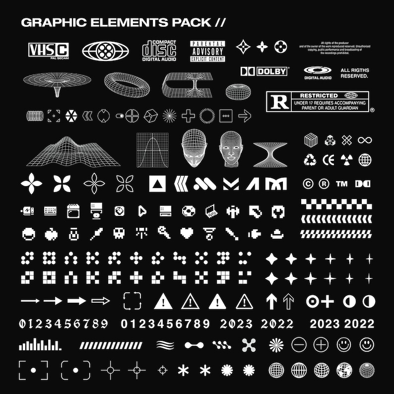Graphic Elements (vector Pack) - Etsy