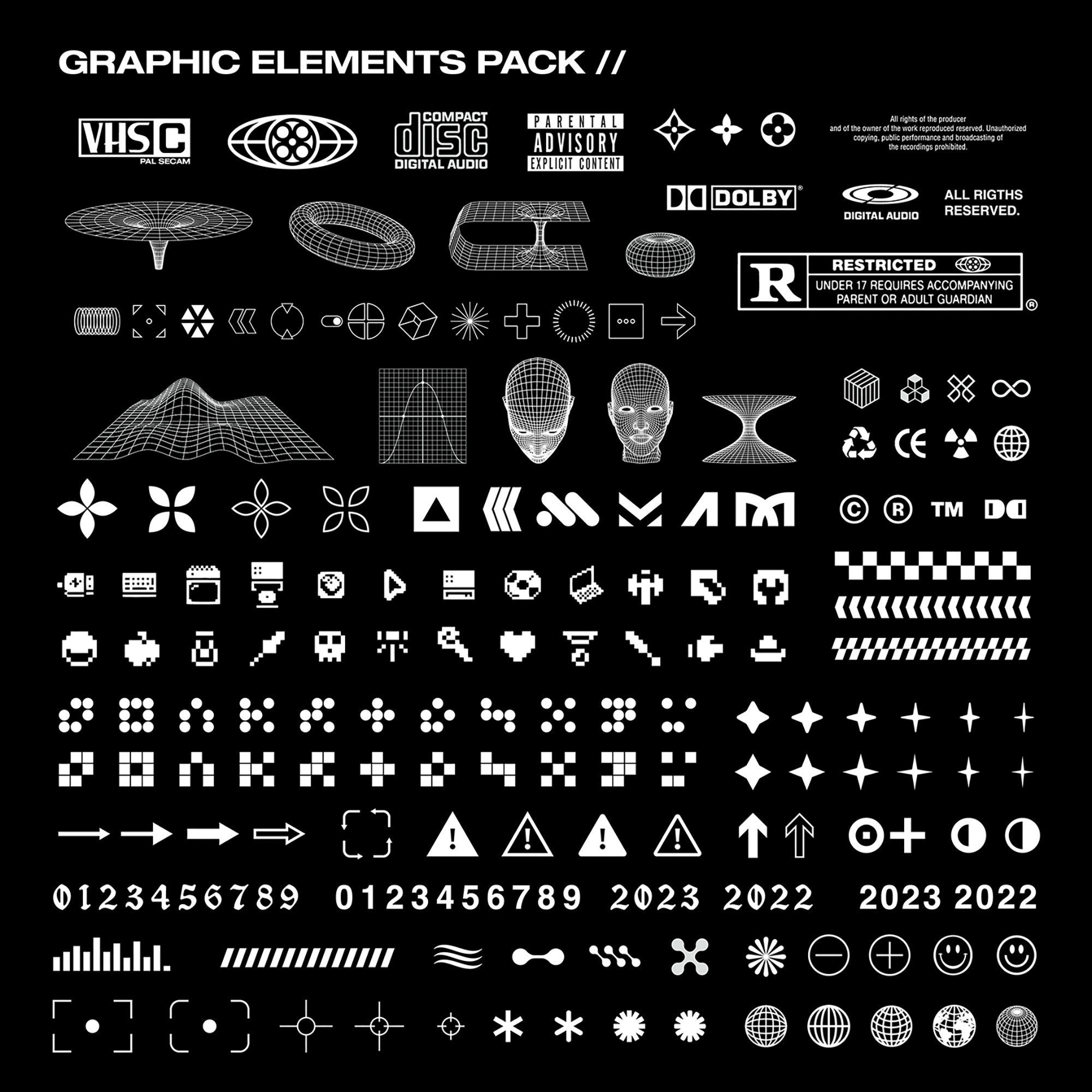 Graphic Elements (vector Pack) - Etsy