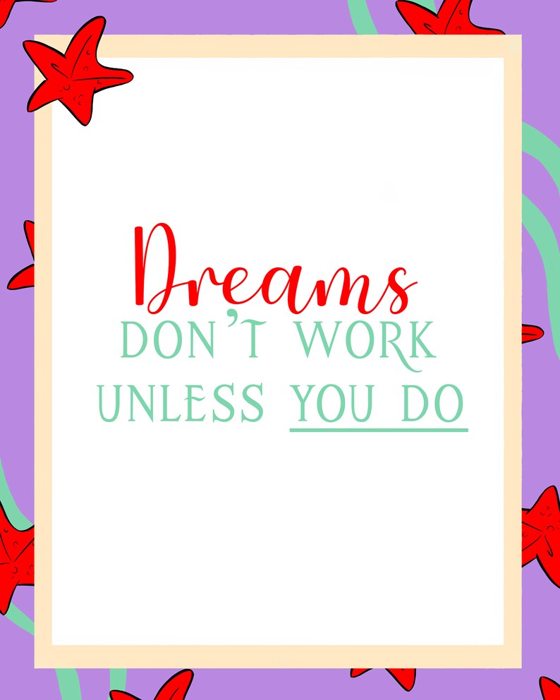 The Little Mermaid Growth Mindset Set of 4 Classroom Posters ...