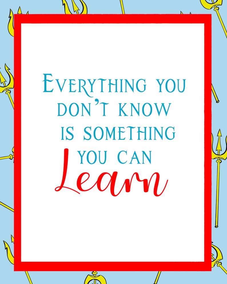 The Little Mermaid Growth Mindset Set of 4 Classroom Posters ...