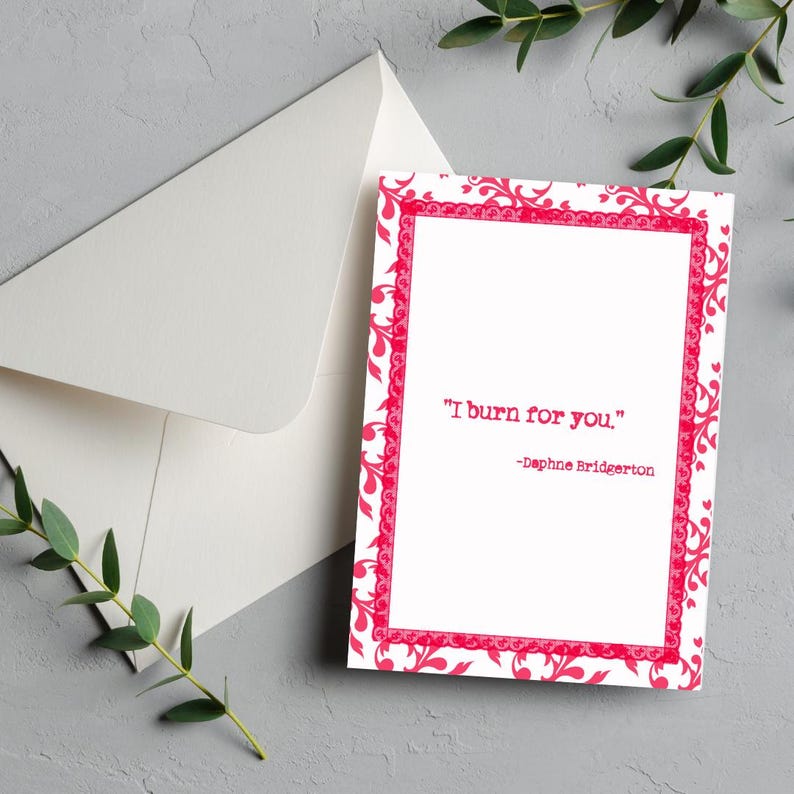 Bridgerton-inspired Printable Love Card | Regency Romance Foldable Card ...