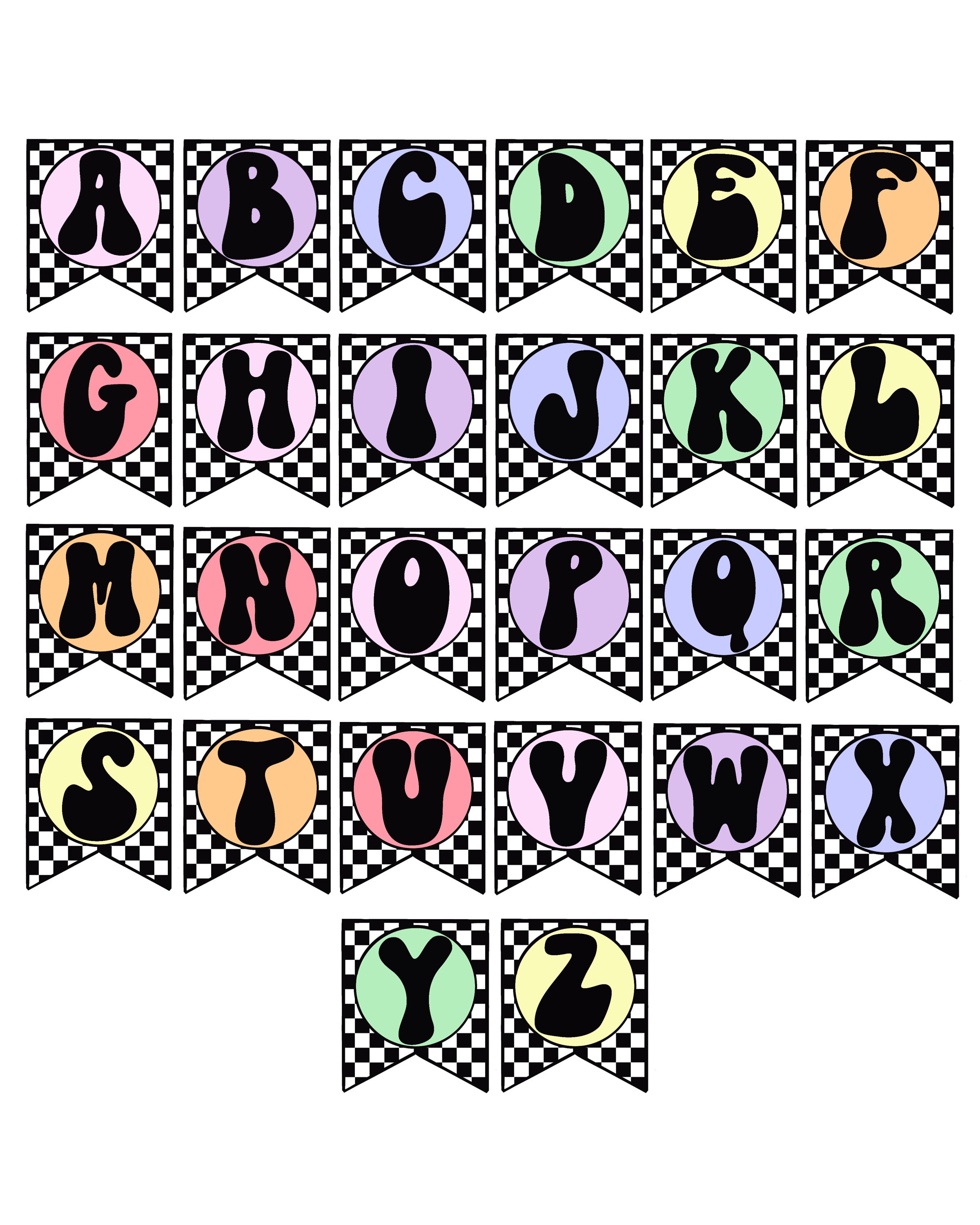 Editable Checkerboard Classroom Banner, Checkerboard Classroom Decor ...