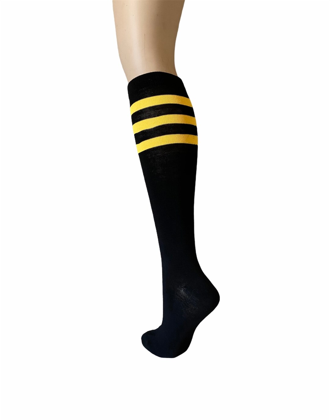 Womens 3 Stripes Tripe Stripes Casual Knee High Socks up to Knee ...