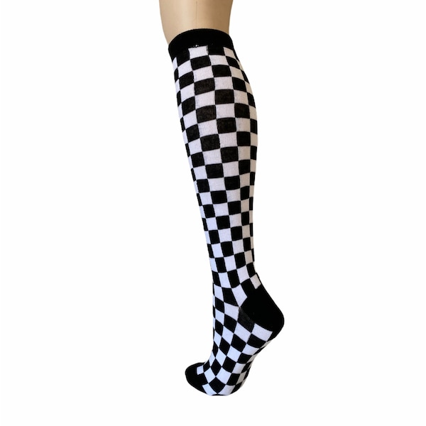 Checkered Thigh High Stockings - Etsy