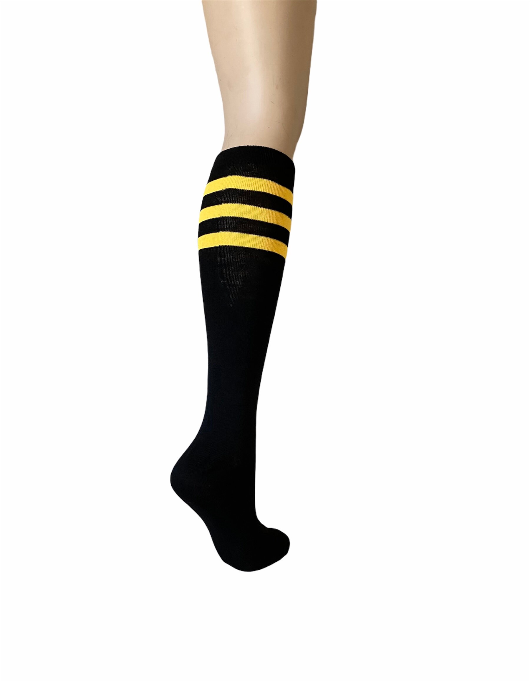 Womens 3 Stripes Tripe Stripes Casual Knee High Socks up to Knee ...