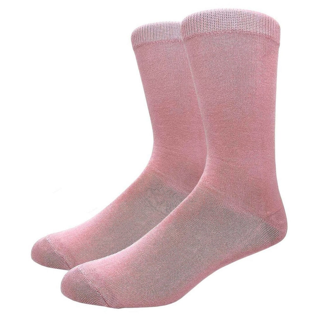 Men's Solid Light Pink Cotton Dress Socks Assorted Plain Dress Socks - Etsy