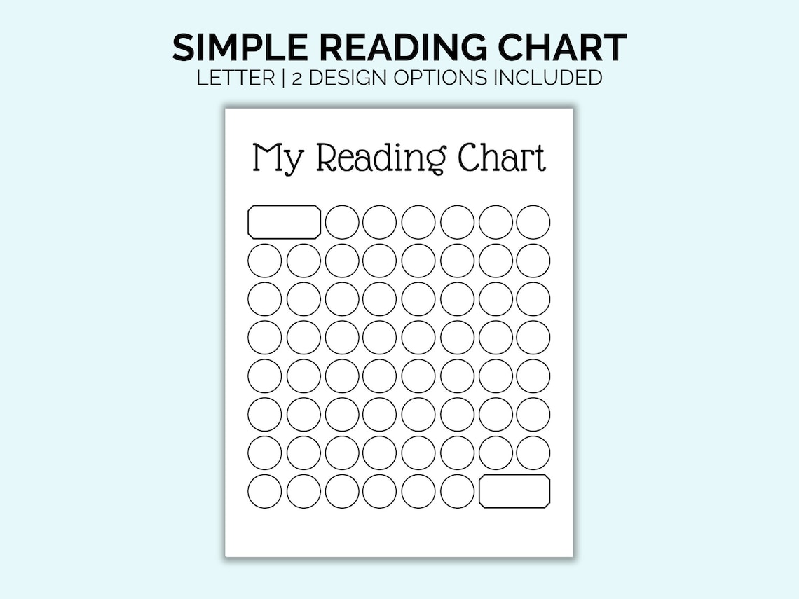 Printable Reading Chart to Help Your Child Stay Motivated to | Etsy
