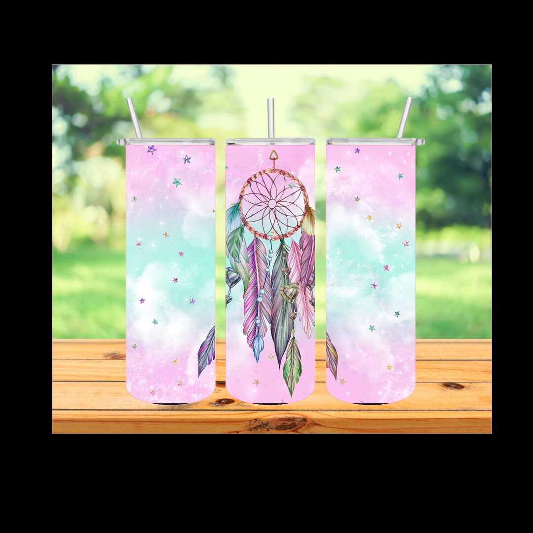 Dream Catcher Tumbler, Dream Catcher, Clouds, Stars, - Etsy