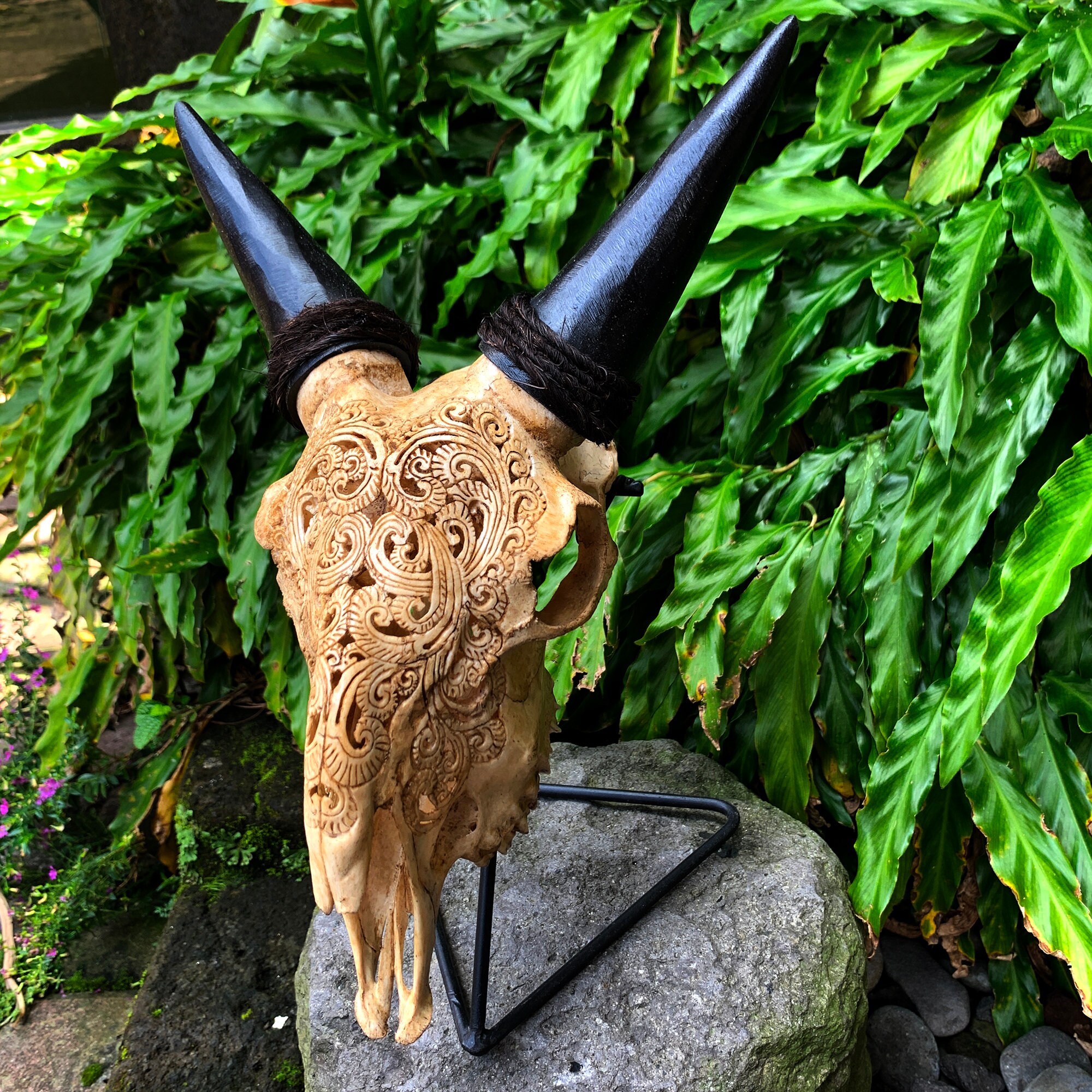 Goat Skull Carved Original Goat Skull Carving Wall Decor - Etsy