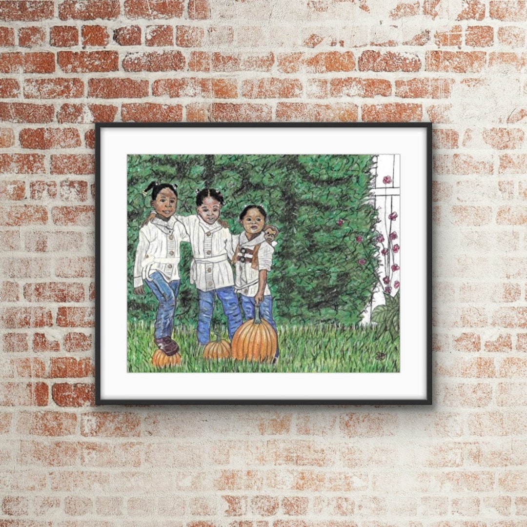 Original 16x20 Inch Sisters, African American Art, Black Sisters ...