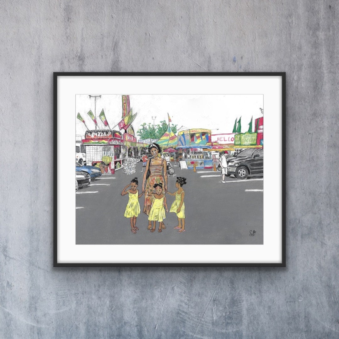 State Fair Pastel Painting, Festival, State Fair Painting, Fair Art ...