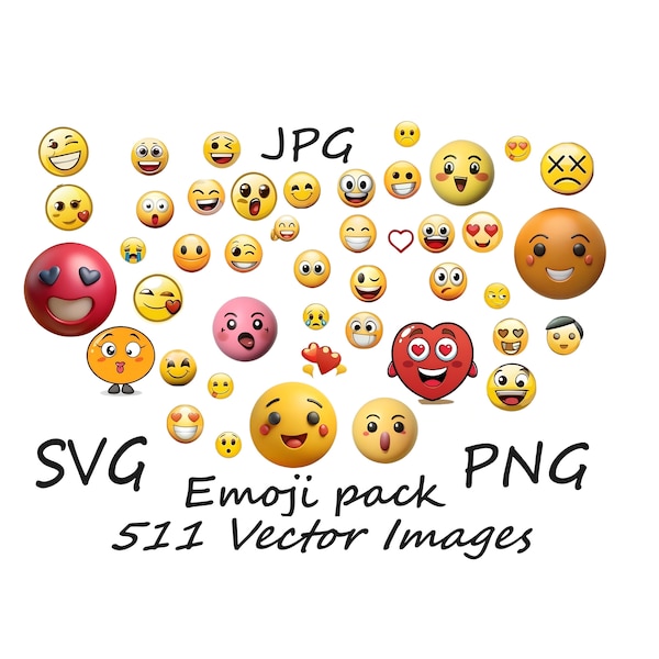 Emoticon Clip Art - Etsy
