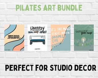 Pilates Art: Printable Wall Poster Perfect for Pilates Studios and ...