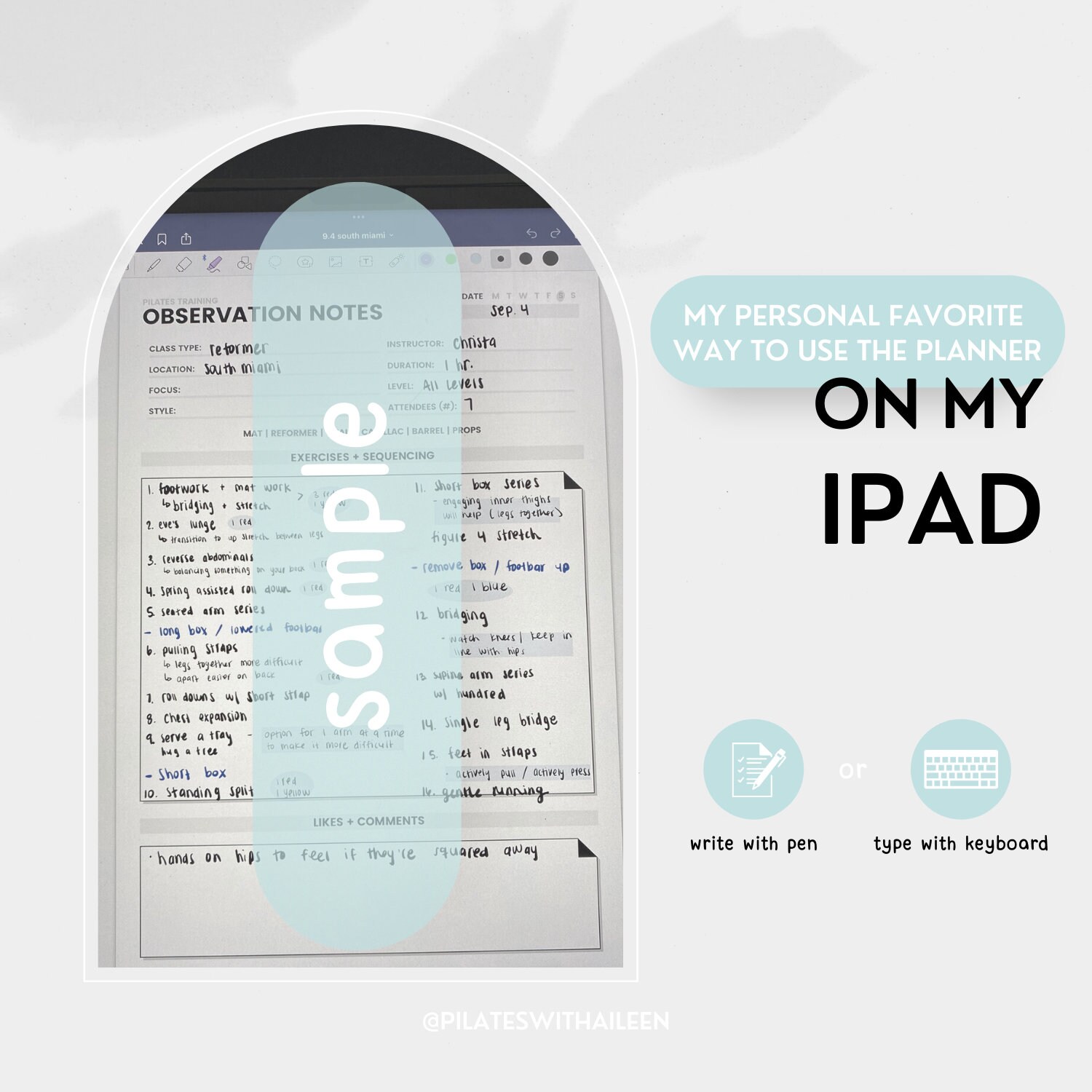 Pilates & Fitness Minimalistic Client Intake Form Chart Class Session ...