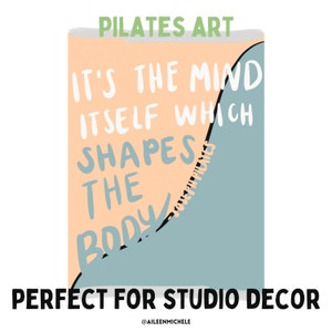 Pilates Art: Printable Wall Poster Perfect for Pilates Studios and ...
